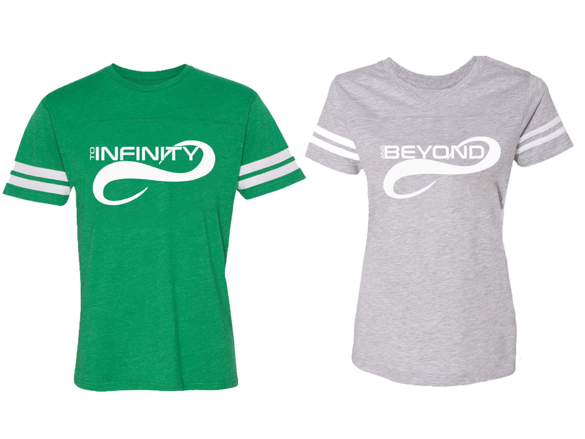 To Infinity And Beyond Matching Couple Cotton Jerseys (Men Green ...