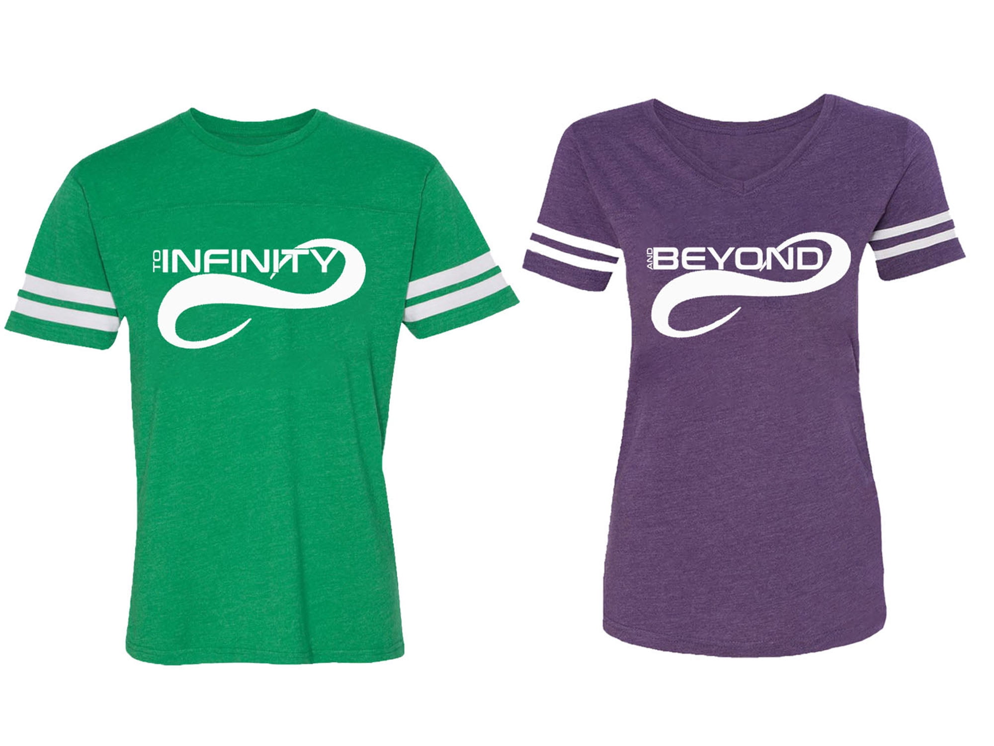 To Infinity And Beyond Matching Couple Cotton Jerseys (Men Green ...