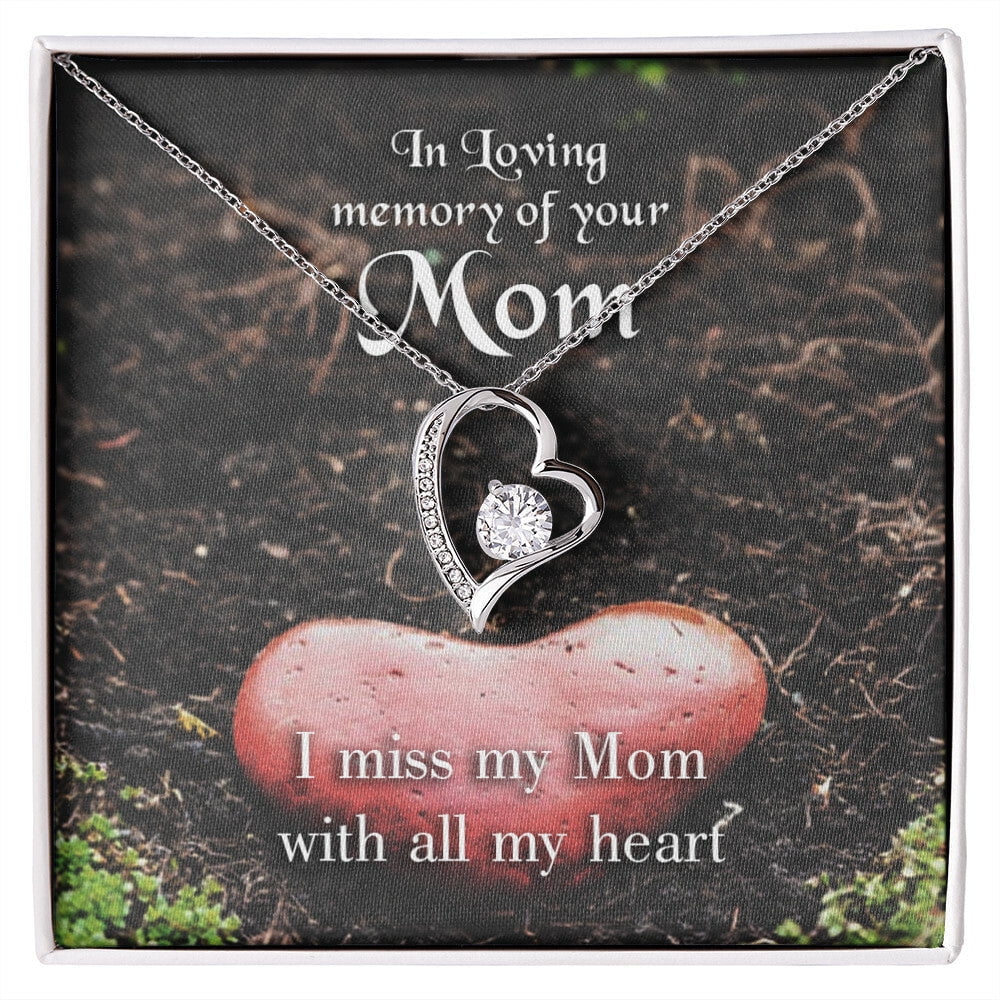 To Mom Remembrance Message I Miss my Mom Forever Necklace w Message ...