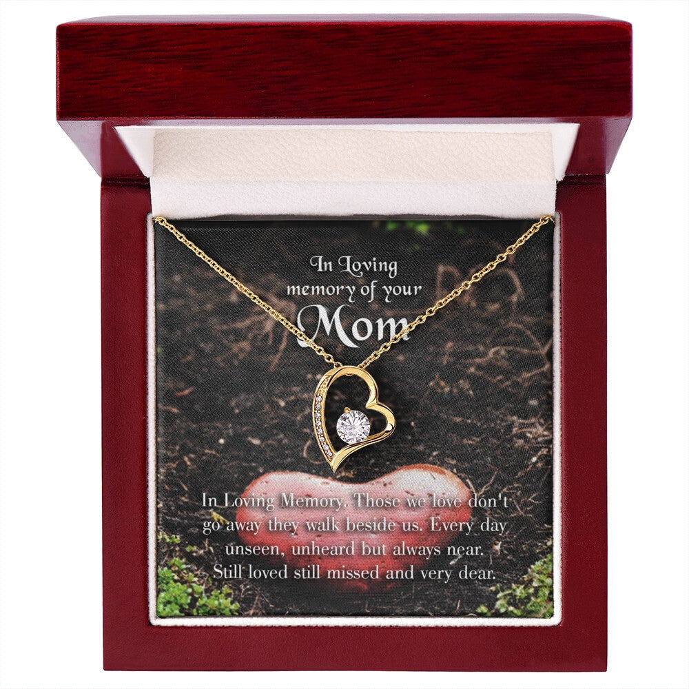 To Mom Remembrance Message In Loving Memory Forever Necklace w Message ...
