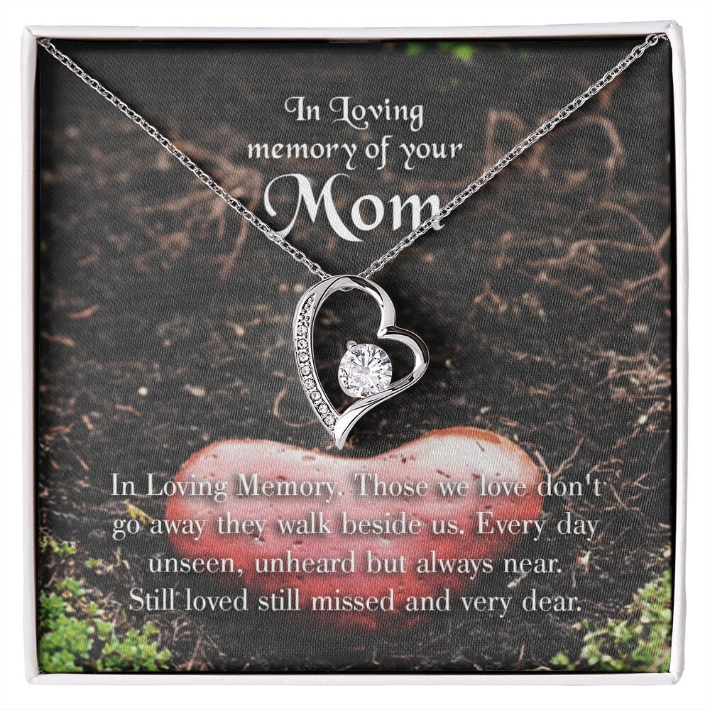 To Mom Remembrance Message In Loving Memory Forever Necklace w Message ...