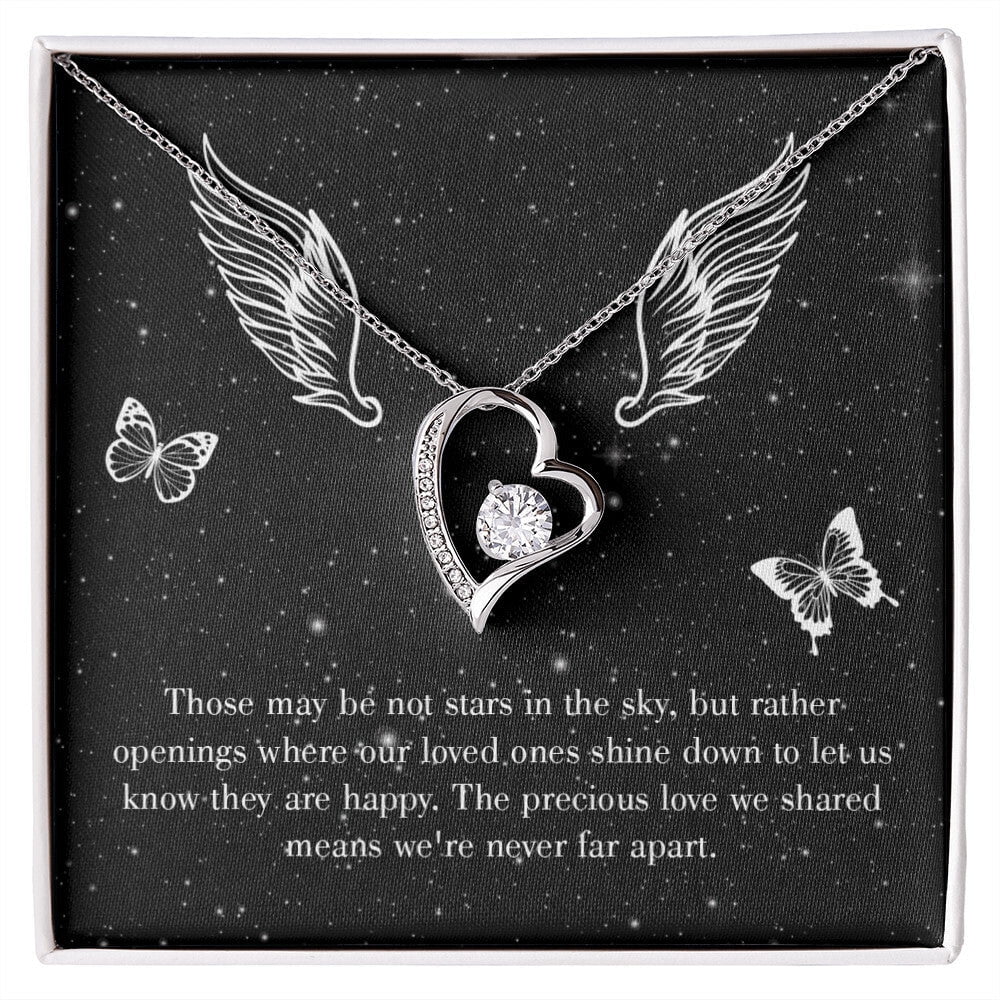 To Mom Remembrance Message Stars in the Sky Forever Necklace w Message ...