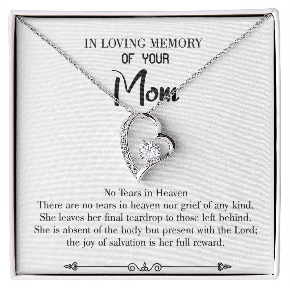 To Mom Remembrance Message Tears in Heaven Forever Necklace w Message ...