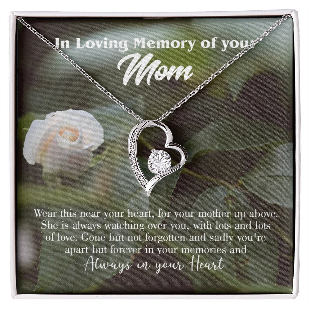 To Mom Remembrance Message Wear Near Heart Forever Necklace w Message ...