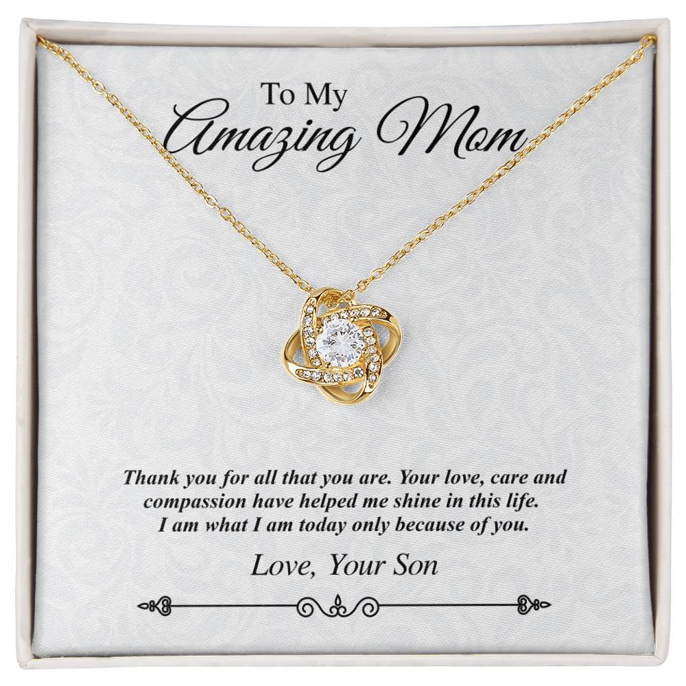 To My Amazing Mom' Jeweled Knot Necklace, Thank You For All That You ...
