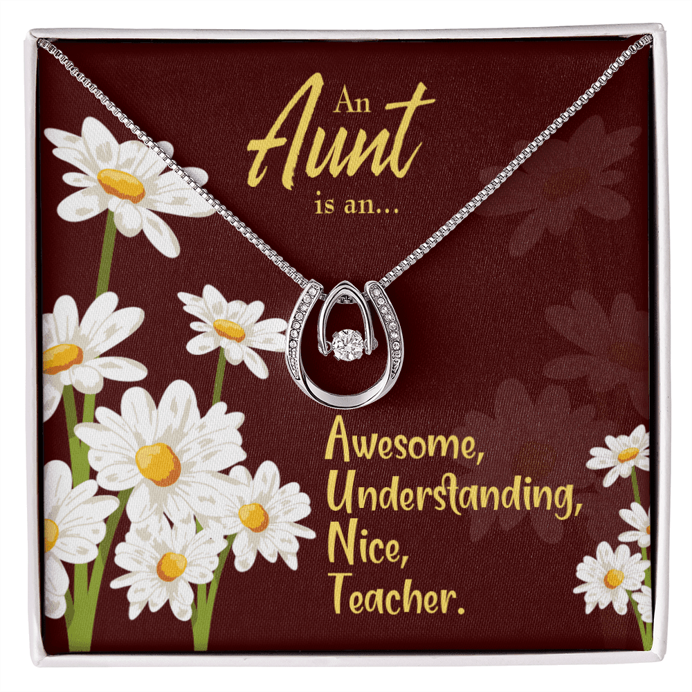To My Aunt AUNT Definition Lucky Horseshoe Necklace Message Card 14k w ...