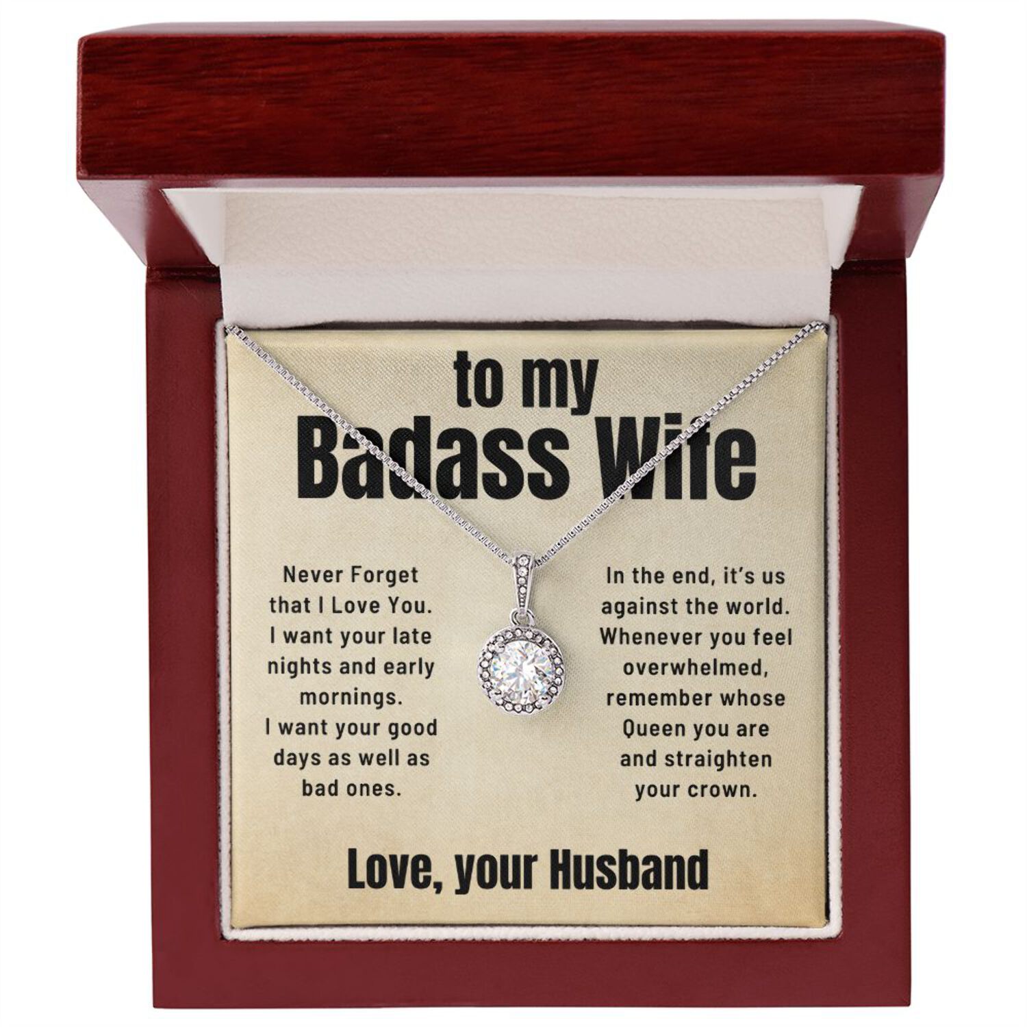 To My Badass Wife Gift From Husband Straighten Your Crown Eternal Hope ...