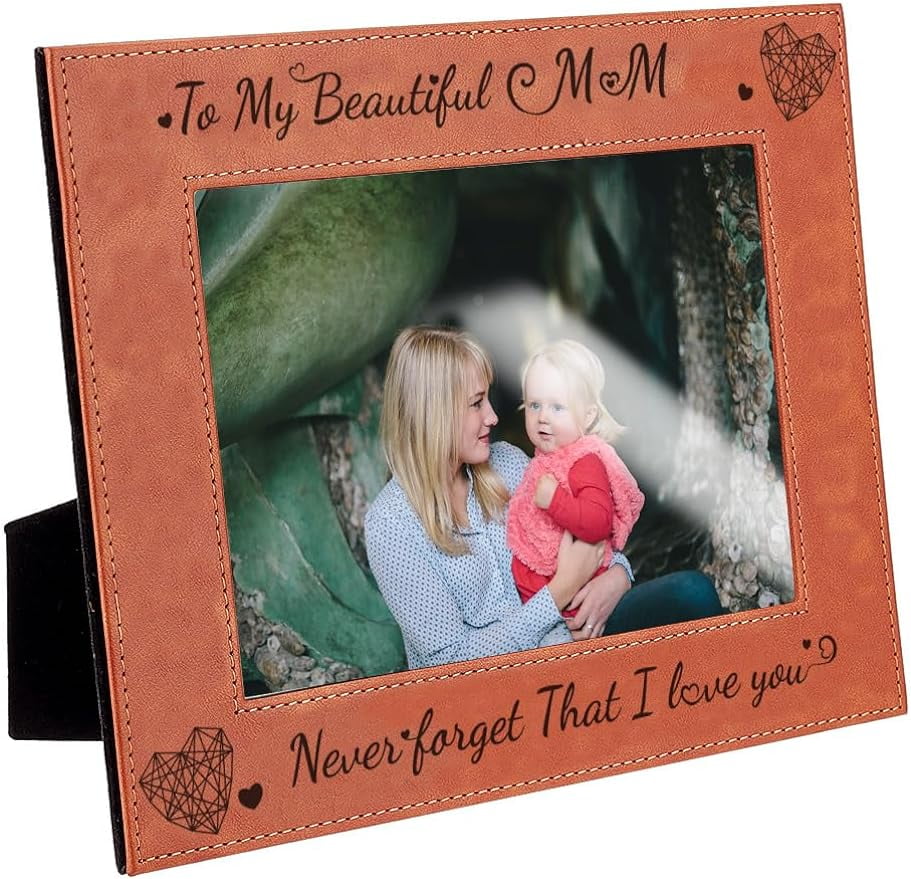 To My Beautiful Mom Never Forget That I Love You Engraved Leather ...
