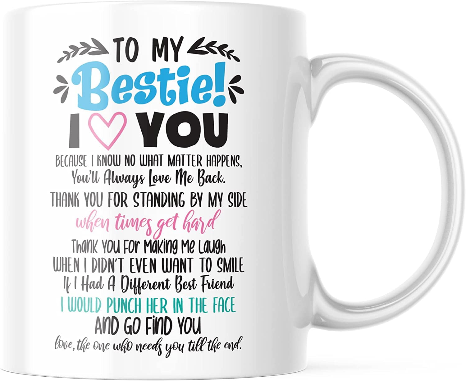 To My Bestie Coffee Mugs for Women Friendship Coffee Mug for Bestie BFF ...