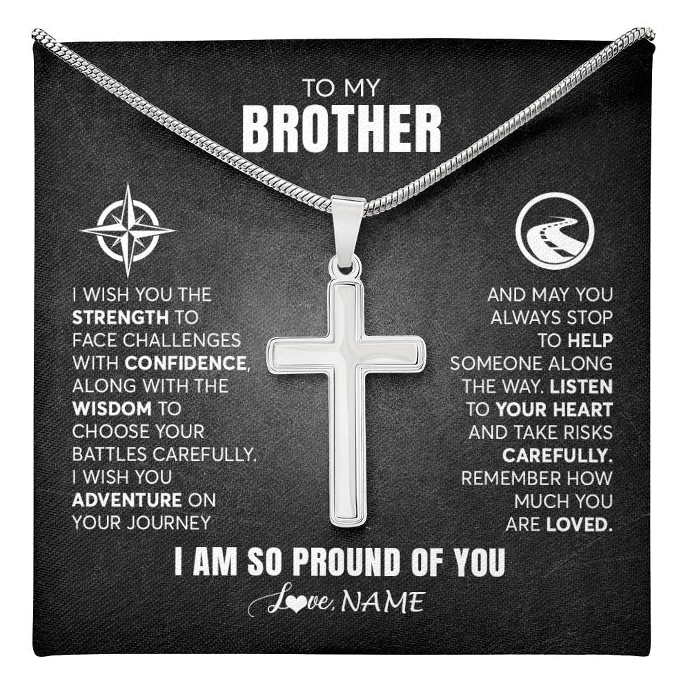 To My Brother Necklace From Sister I Wish You The Strength Brother ...