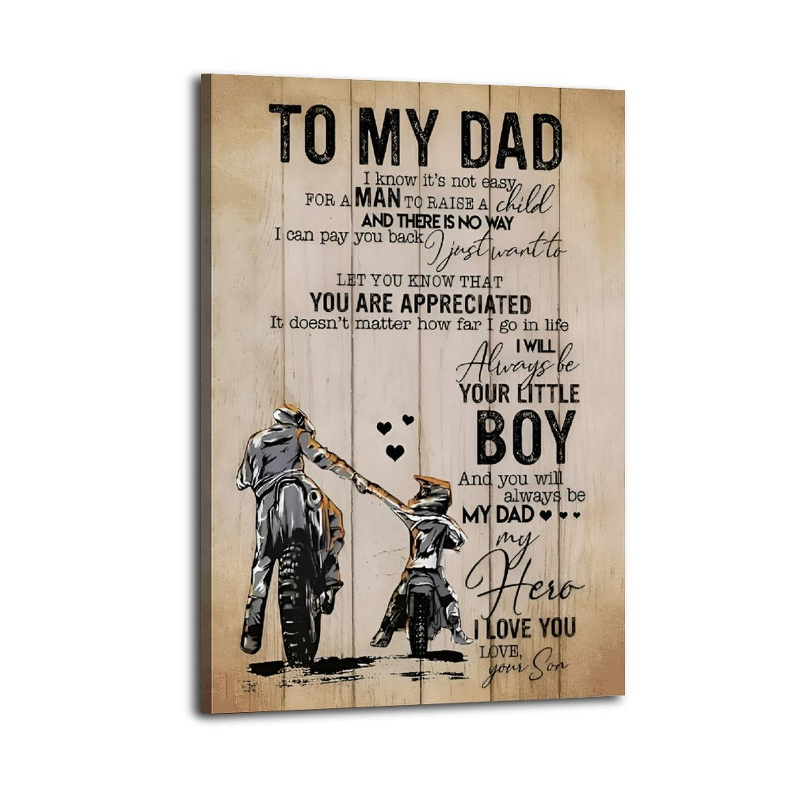 To My Dad for A Man to Raise Child Poster Great Wall Art for Home Decor ...