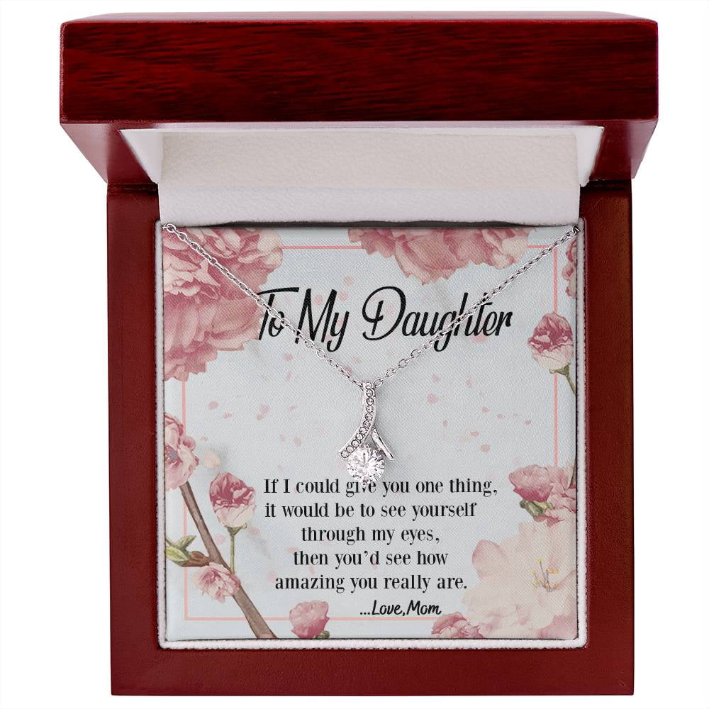 To My Daughter- Alluring Necklace, Alluring Beauty Necklace, 14k White ...