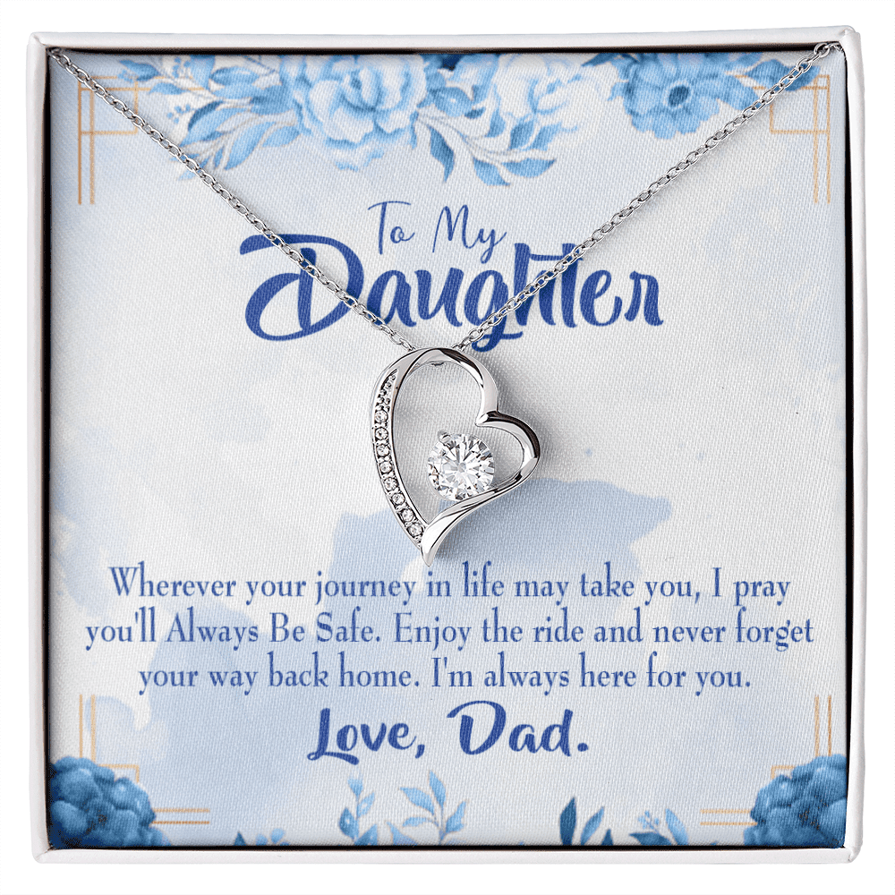 To My Daughter Dad's Prayer to Daughter Forever Necklace w Message Card ...