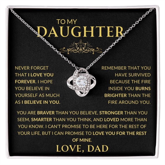 To My Daughter Love Dad Gold Necklace A Meaningful Necklace Perfect For ...