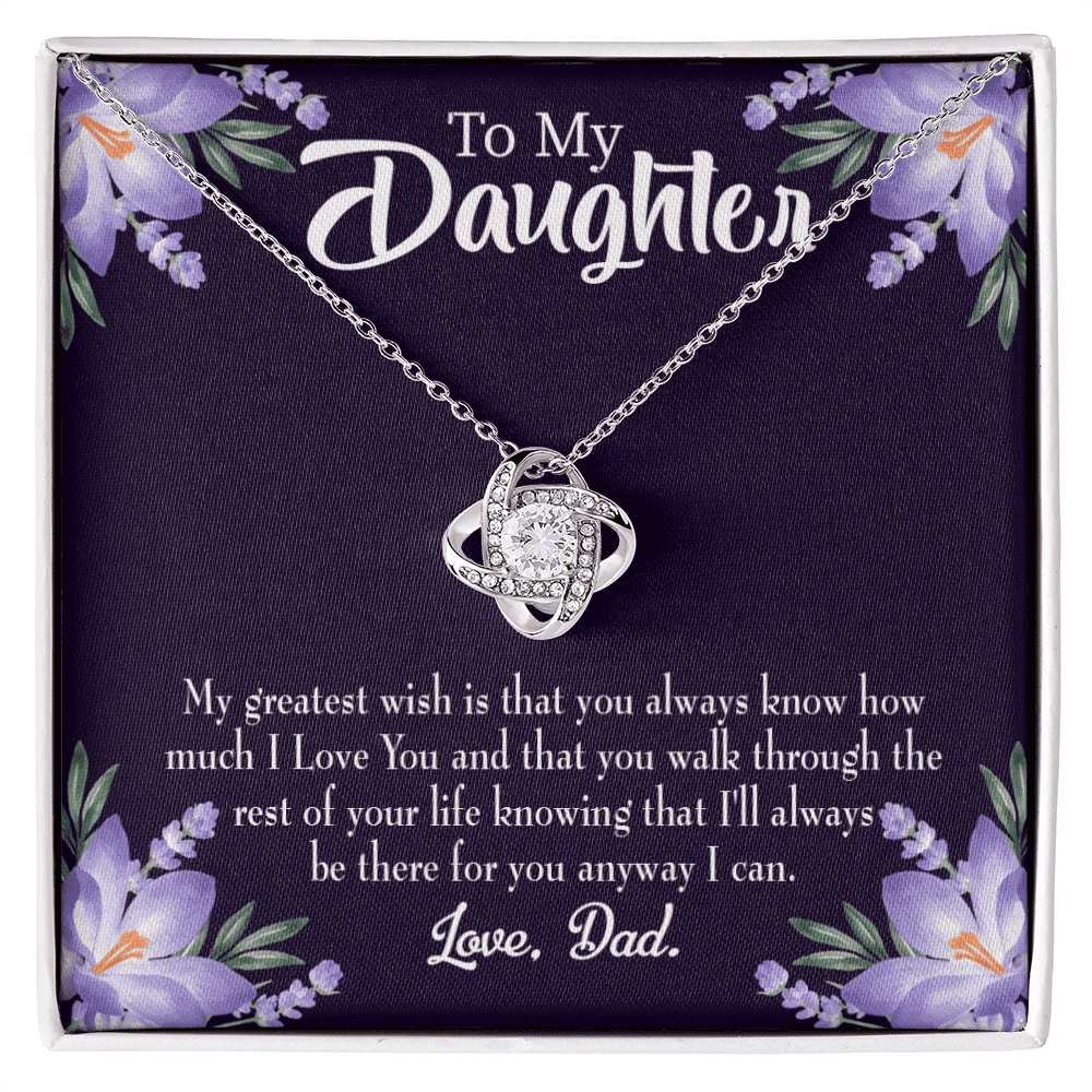 To My Daughter My Greatest Wish From Dad Infinity Knot Necklace Message ...