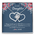 To My Daughter Necklace Braver Stronger Smarter Loved, Gold Love Knot ...