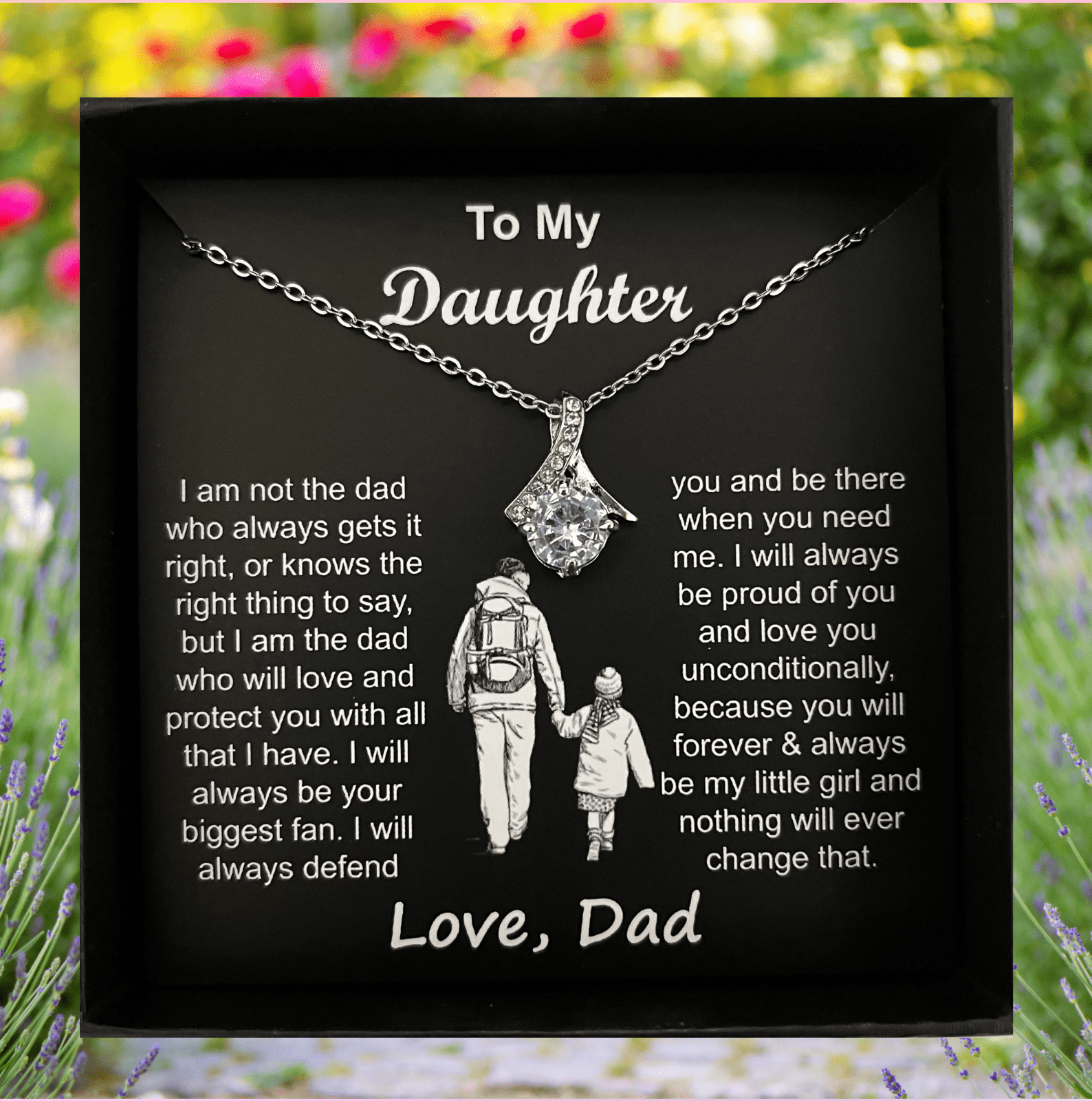 To My Daughter Necklace Father to Daughter Birthday Graduation Gift ...