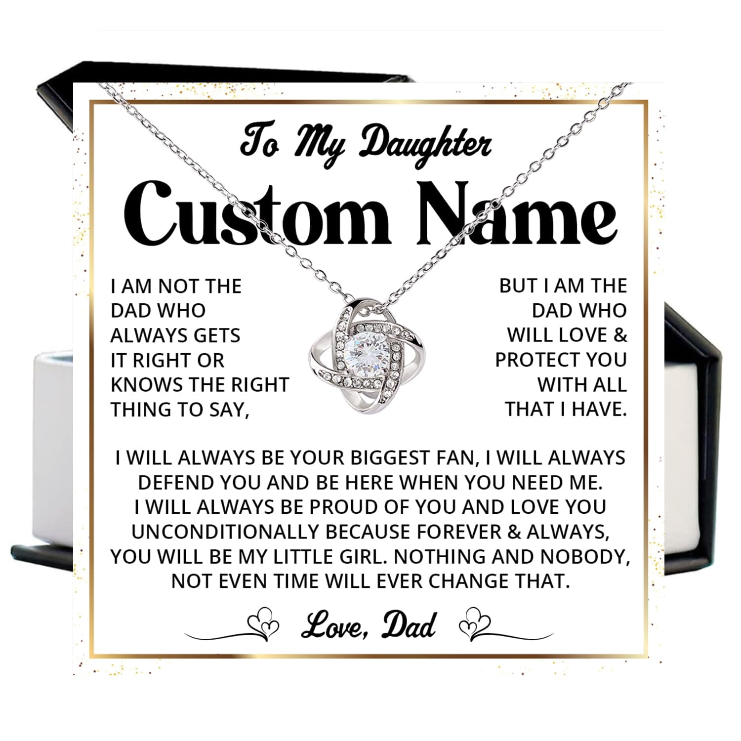 To My Daughter Necklace From Dad, Daughters From Dad, Father Daughter ...