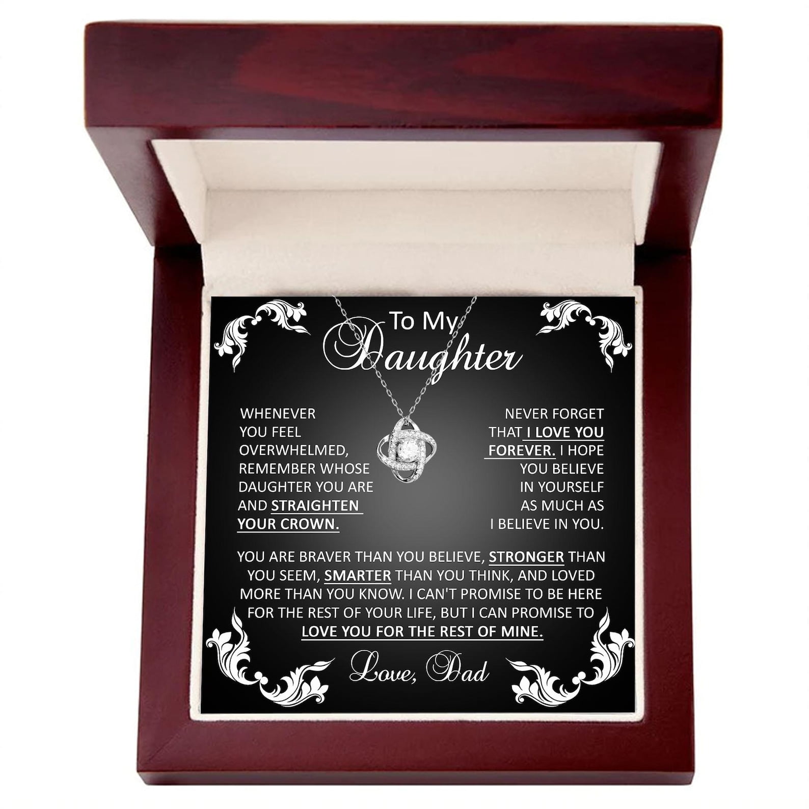 To My Daughter Necklace Gift From Dad, Daughter Gift, Inspirational ...