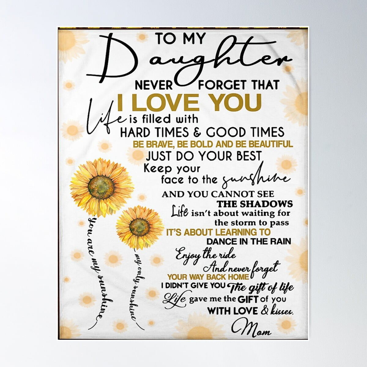 To My Daughter Never Forget That I-Gigapixel Poster Wall Art, Modern ...