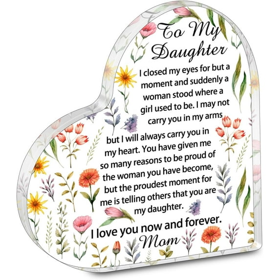 To My Daughter Plaque From Mom Dad Daughter Graduation Gift Wedding ...