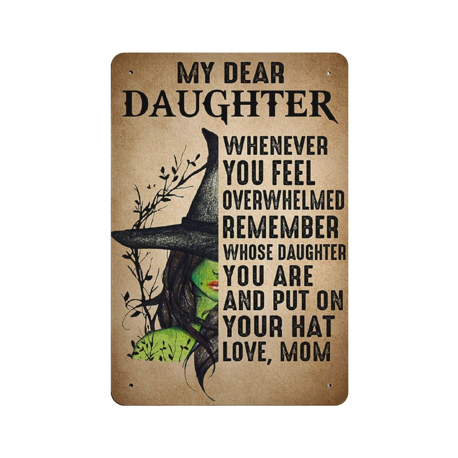To My Daughter Witch tin sign, Kitchen Witchery tin sign, Witches tin ...