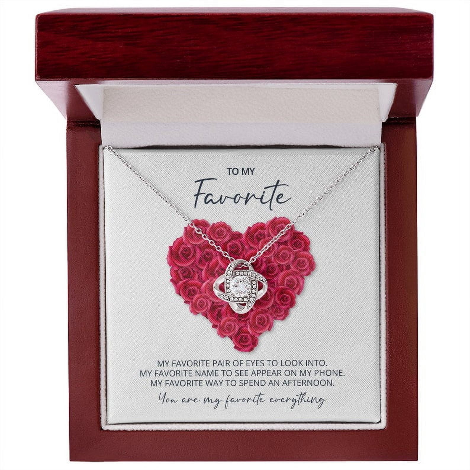 To My Favorite Necklace Gift for Girlfriend, Valentines Day Gift for ...