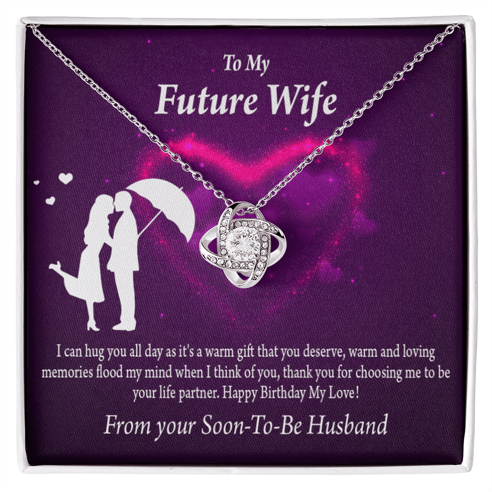 To My Fiancee Awesome Birthday Infinity Knot Necklace Message Card ...