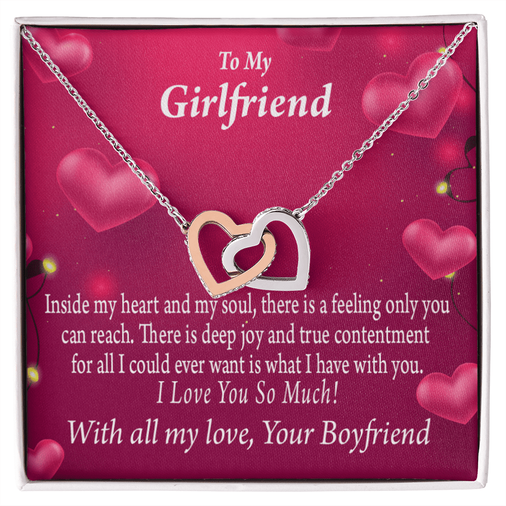 To My Girlfriend Deep Joy And True Contentment Inseparable Necklace ...