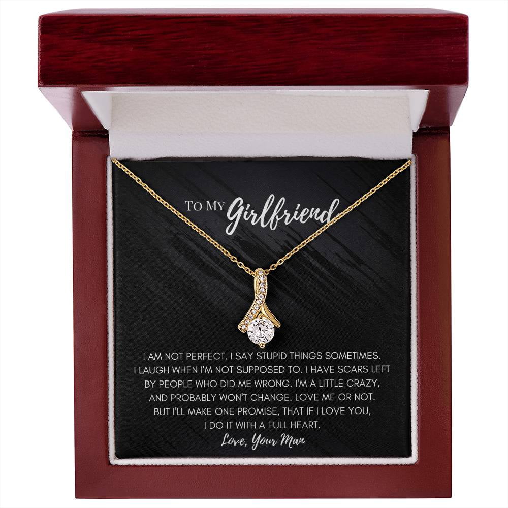 To My Girlfriend - I Am Not Perfect, Alluring Beauty Necklace, 14k ...