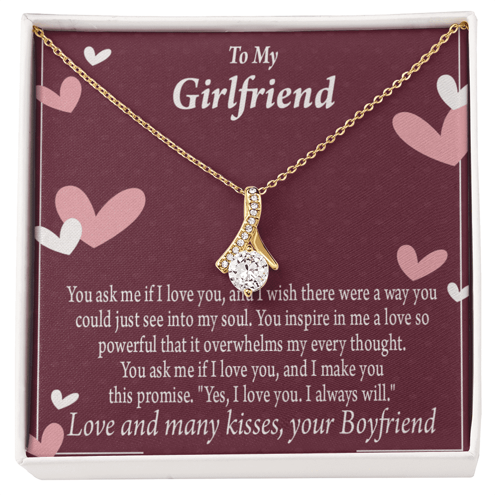 To My Girlfriend I Love You And I Always Will Alluring Ribbon Necklace ...