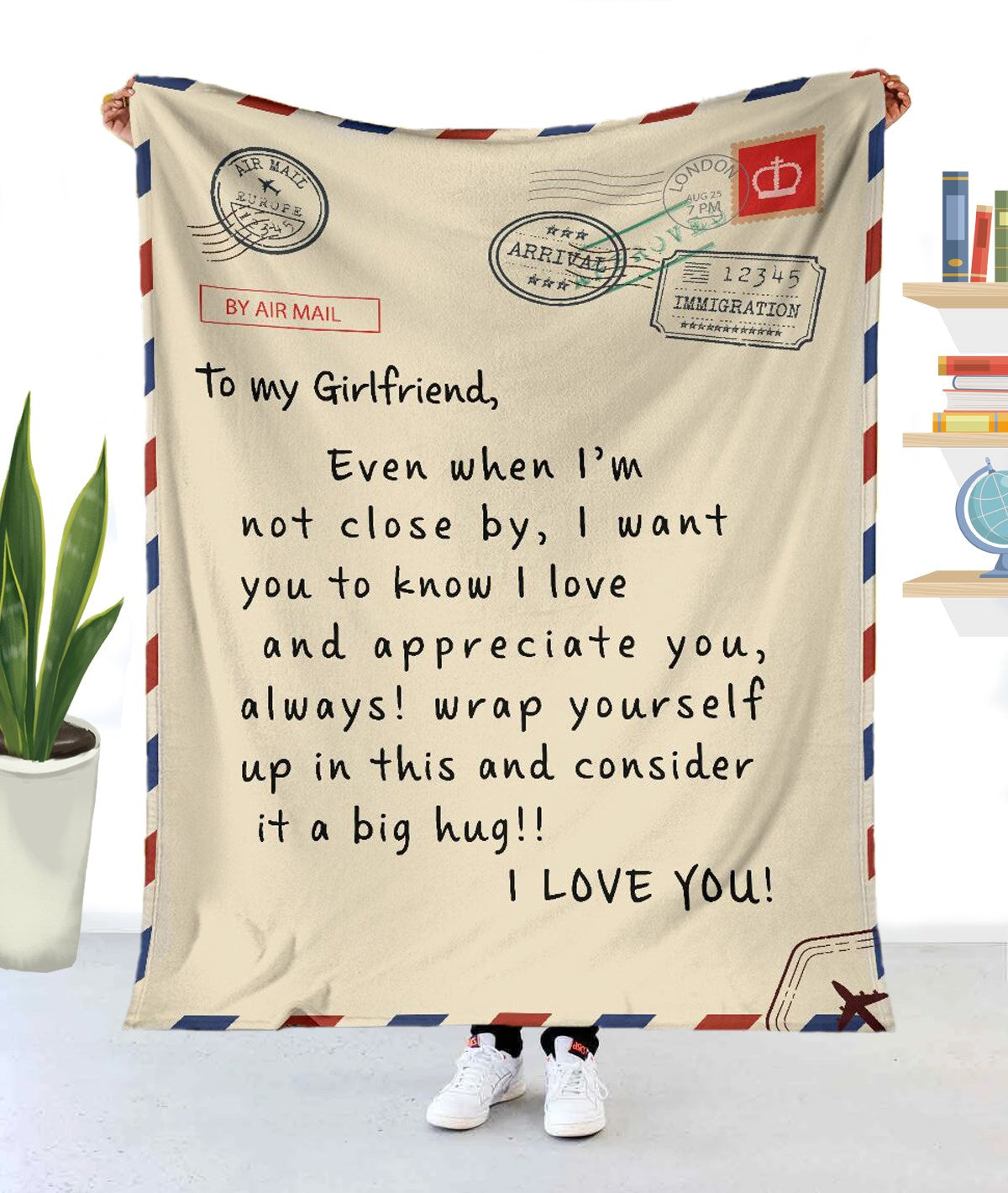 To My Girlfriend I Love You Fleece Blanket Girlfriend Birthday Couple ...