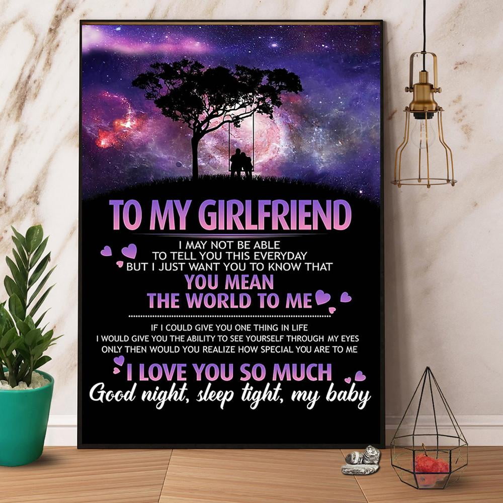 To My Girlfriend I Love You So Much Paper Poster No Frame Matte Wall ...