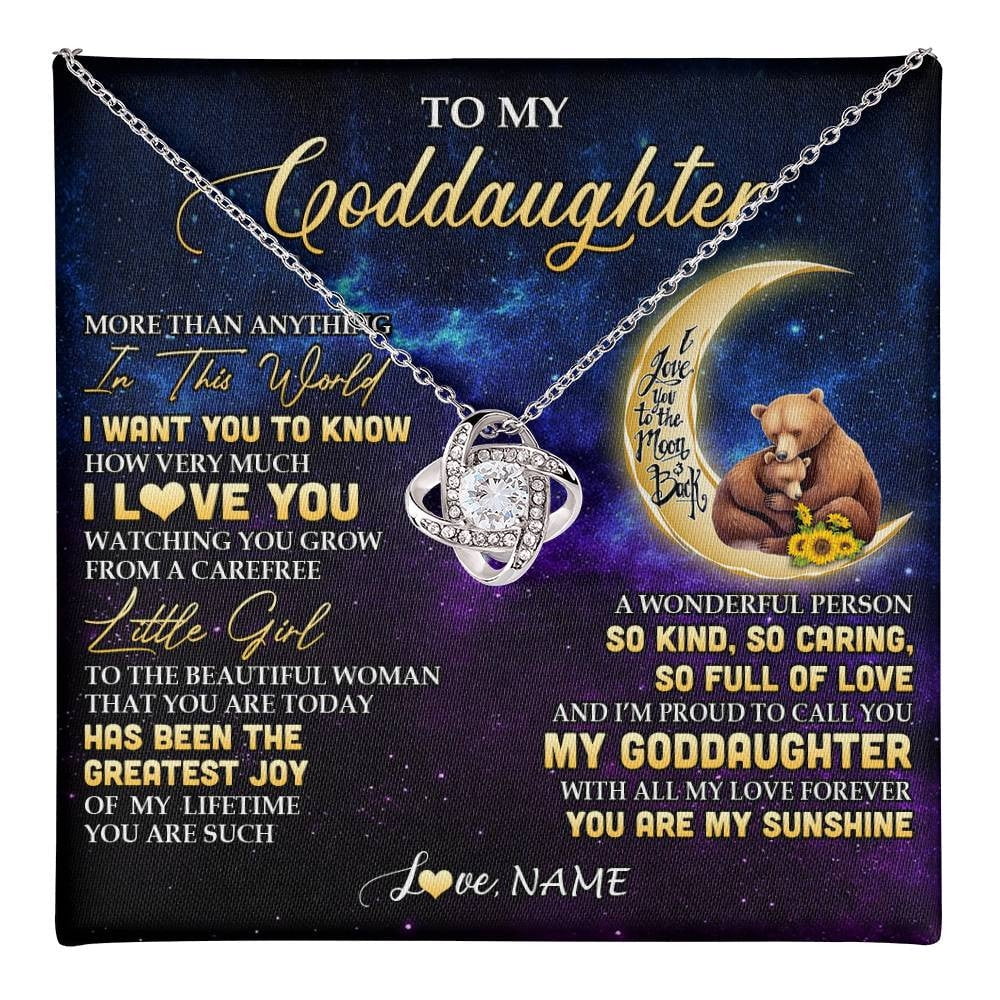 To My Goddaughter Necklace From Aunt Positive Energy Encourage Brave ...