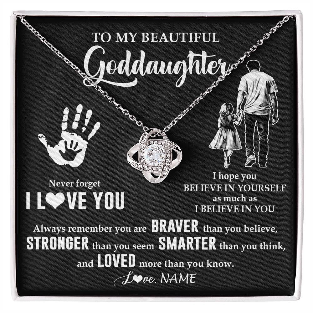 To My Goddaughter Necklace From Godfather Never Forget I Love You ...
