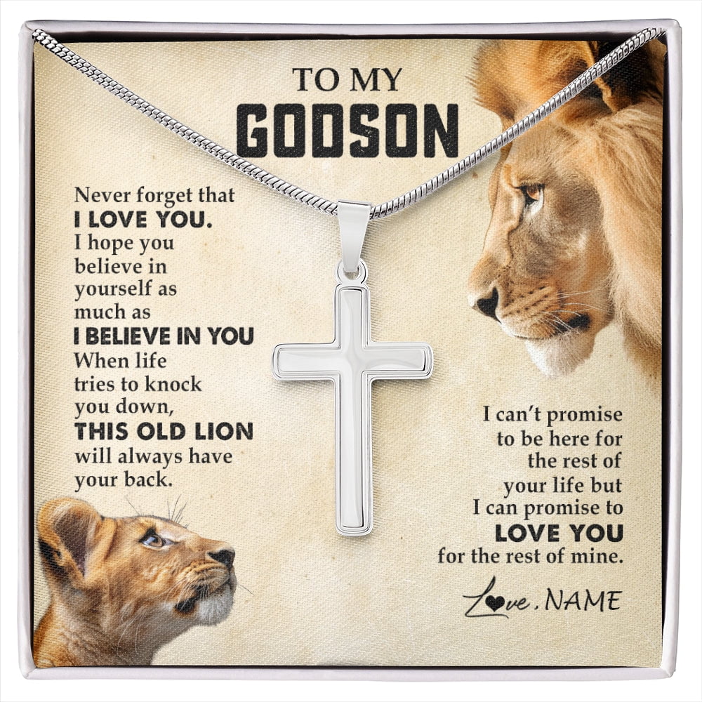 To My Godson from Uncle Never Forget I Love You Lion Godson Birthday ...