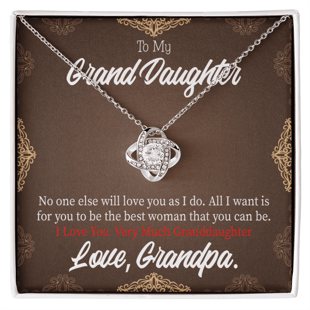 To My Granddaughter Grandpa Encouragement Infinity Knot Necklace ...