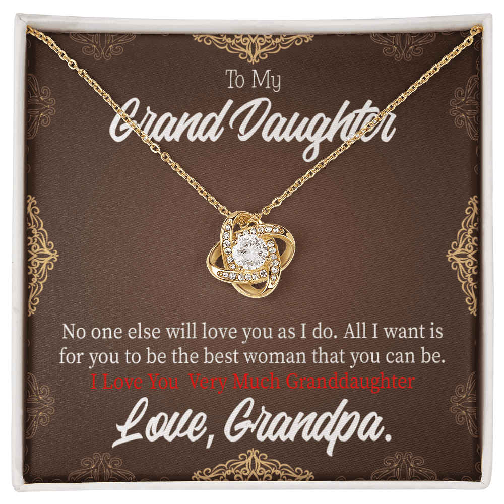To My Granddaughter Grandpa Encouragement Infinity Knot Necklace ...