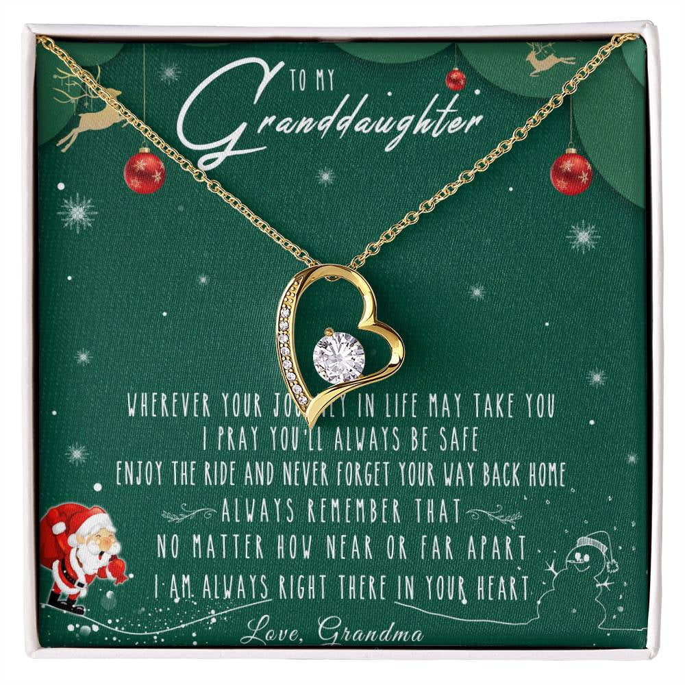 To My Granddaughter Message Card - Christmas Gift From Grandma To ...