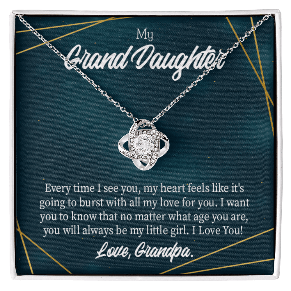 To My Granddaughter My Little Girl From Grandpa Infinity Knot Necklace ...
