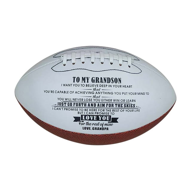To My Grandson- Engraved Footballs for Grandson - Personalized ...