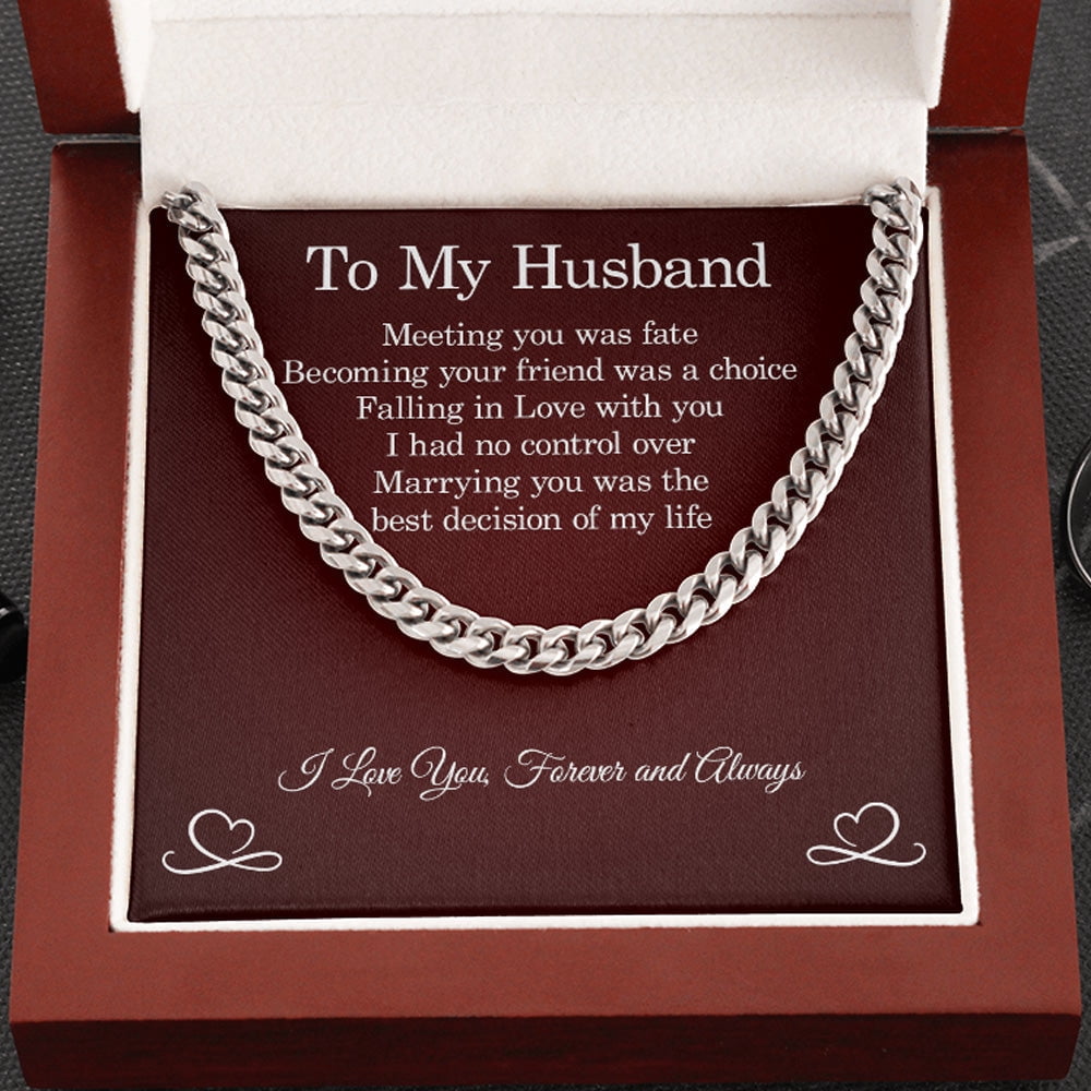 To My Husband Necklace - Meeting You Was Fate, Perfect Gift for Idea ...