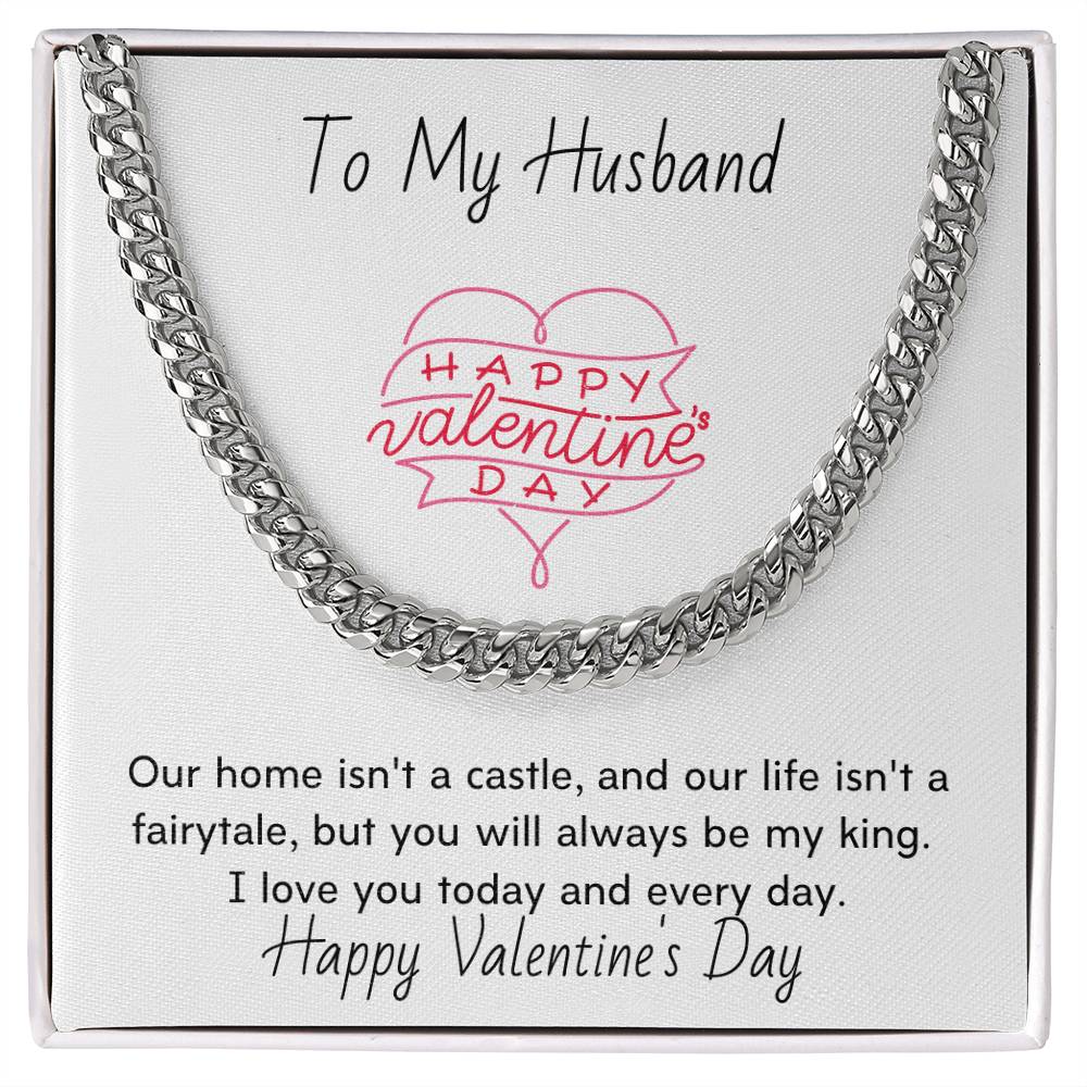 To My Husband You Will Always Be My King Thick Link Chain, Cuban Link ...