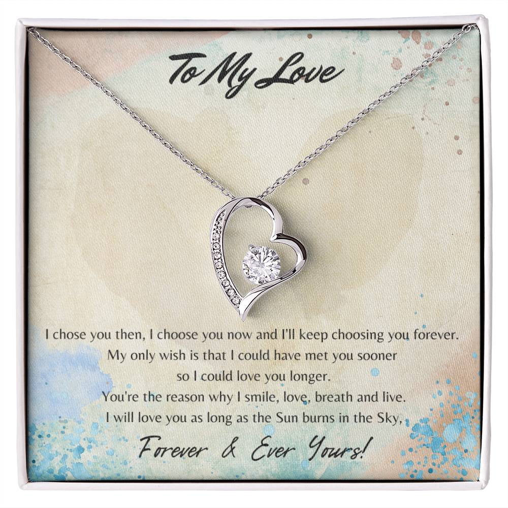 To My Love - You're The Reason Why - Forever Love Necklace - 14k White ...