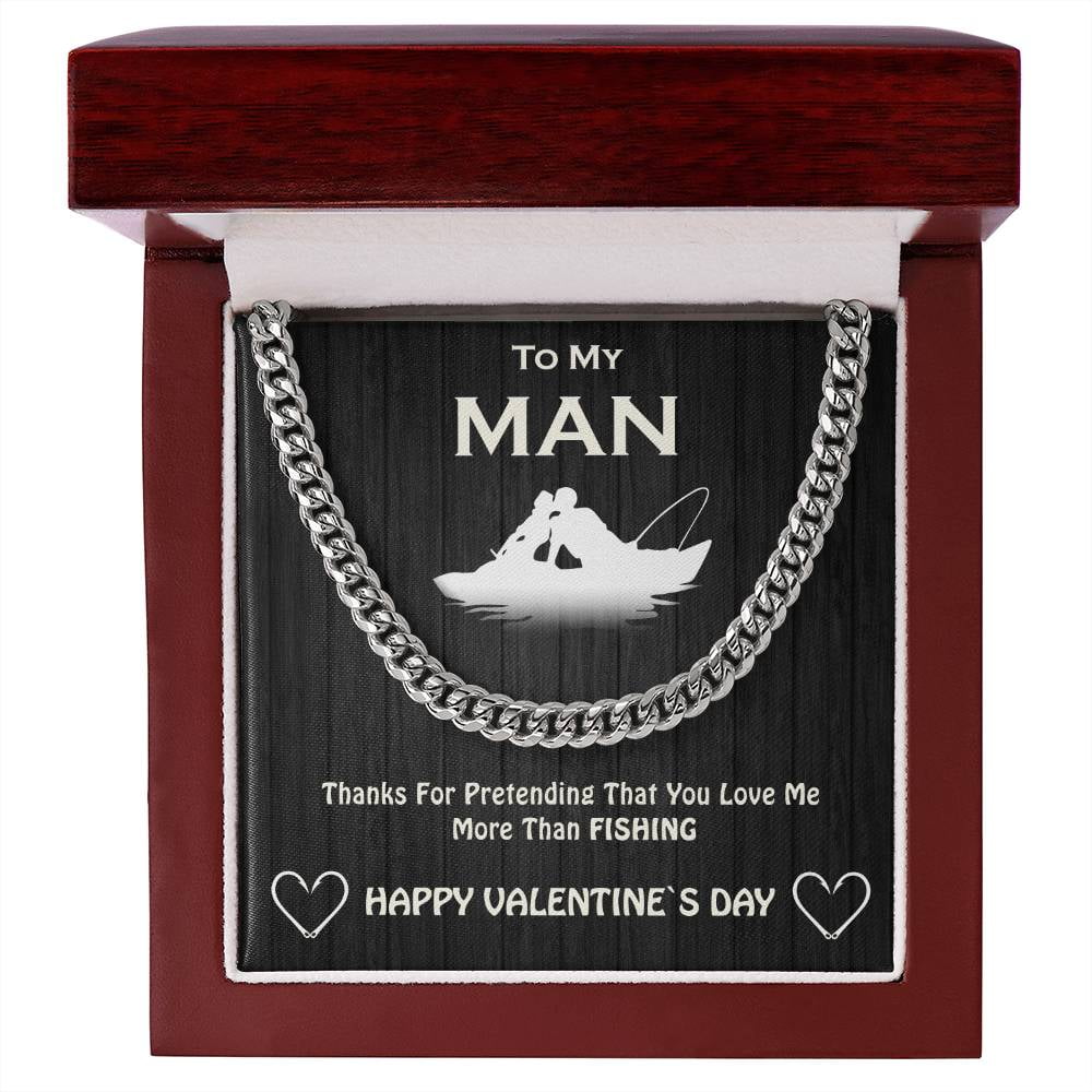 To My Man Cuban Chain Necklace for Your Valentine, Cuban Link Chain ...
