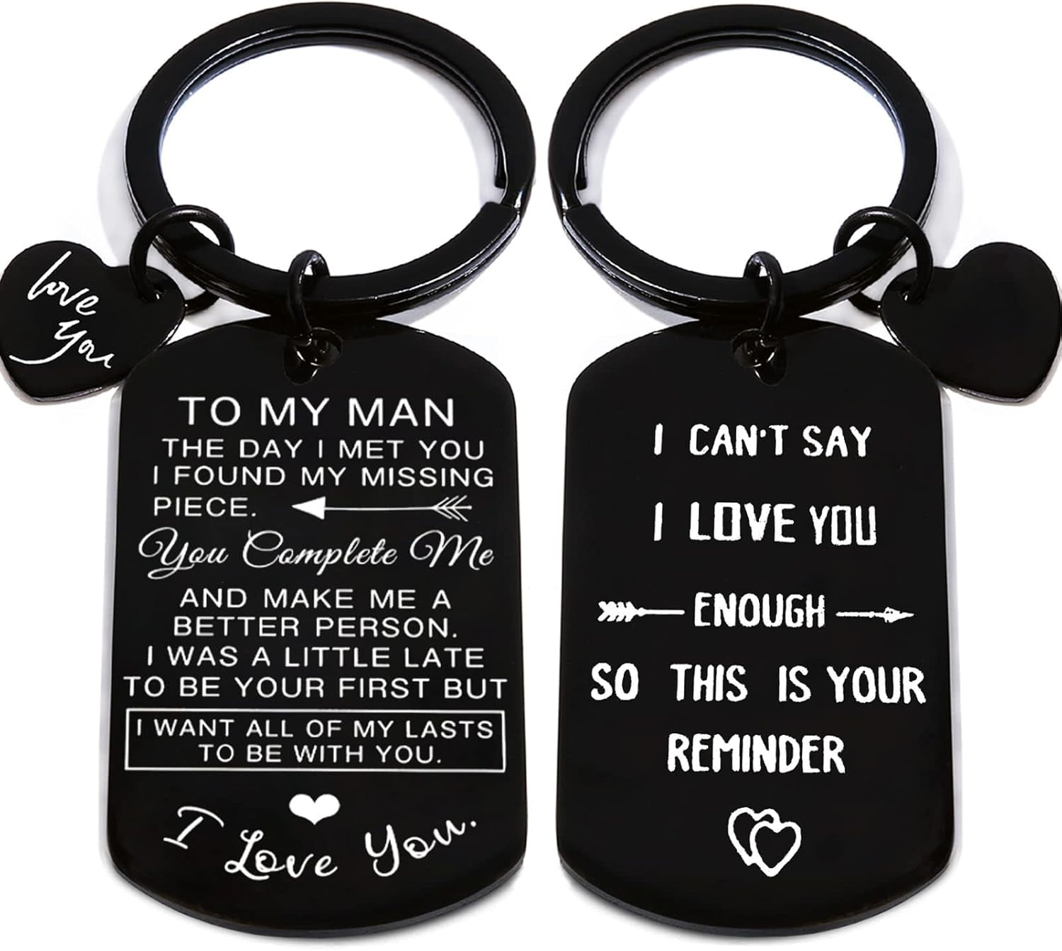 To My Man Keychain Gift for Boyfriend: Key Chains for Him Men Husband ...