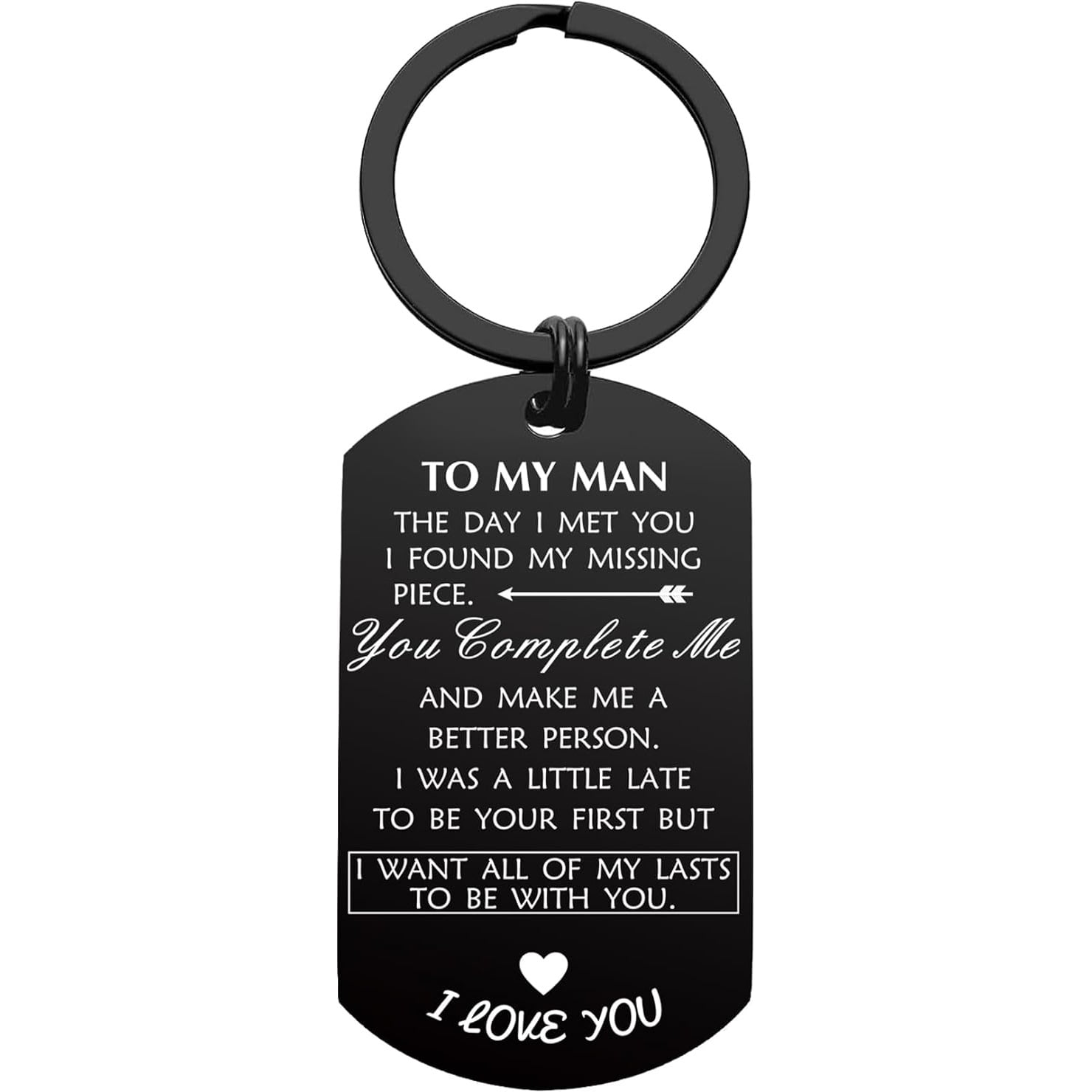 To My Man Keychain Valentines Gifts: key chains for Men Son Him ...