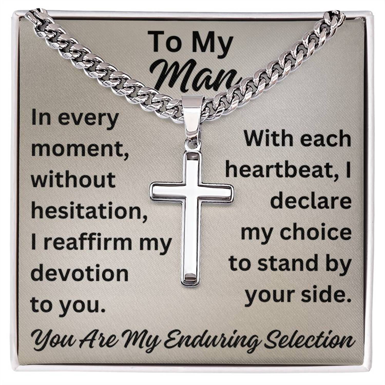 To My Man Necklace Valentine's Day Gifts for Him Husband Christmas ...