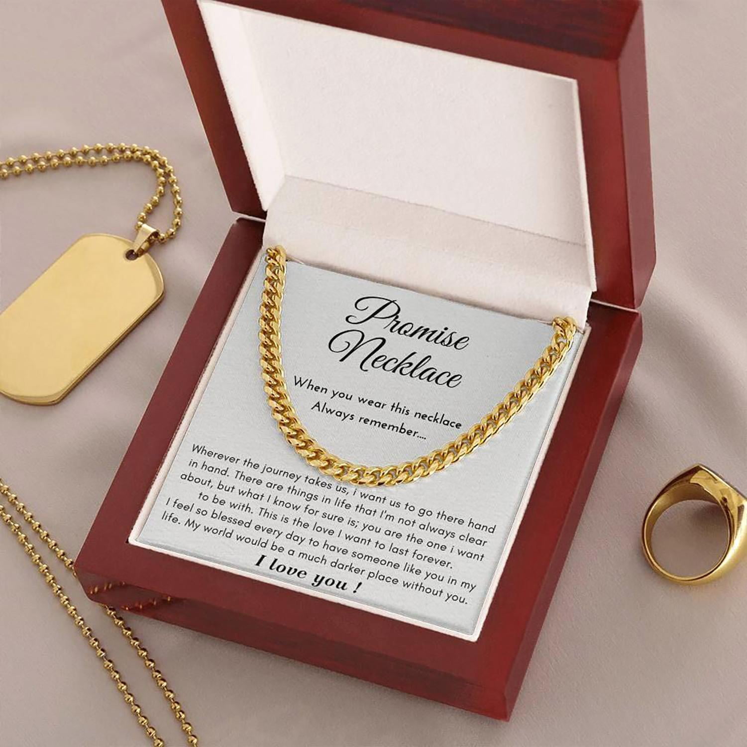To My Man Promise Necklace For Him, Boyfriend From Wife, Husband ...