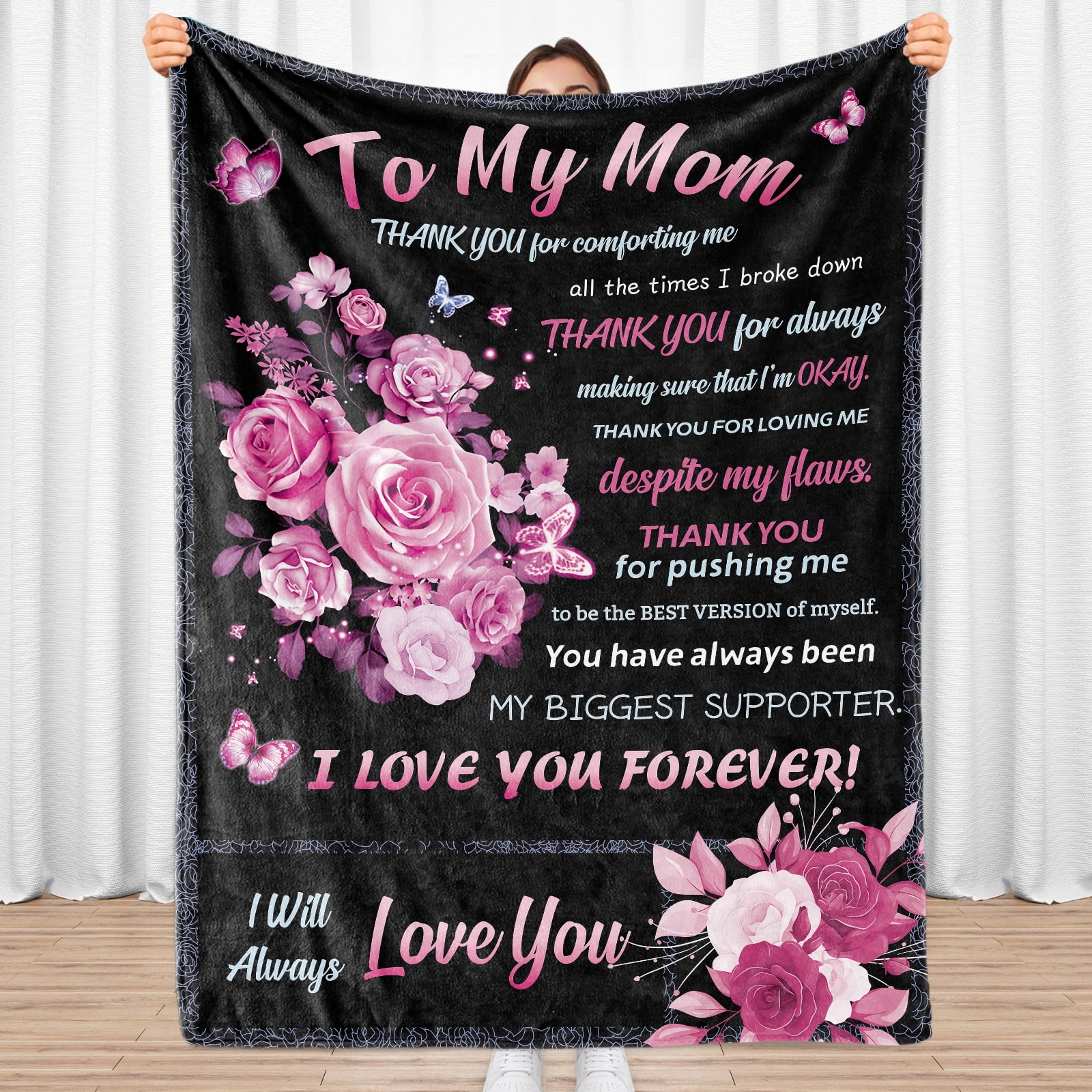 To My Mom Blanket from Daughter Son Birthday Gifts for Mom Flannel ...